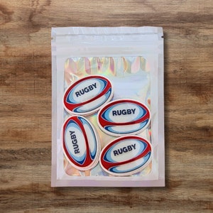 Rugby Ball Edible Cupcake Toppers - Sport Theme Cake Decorations - Etsy