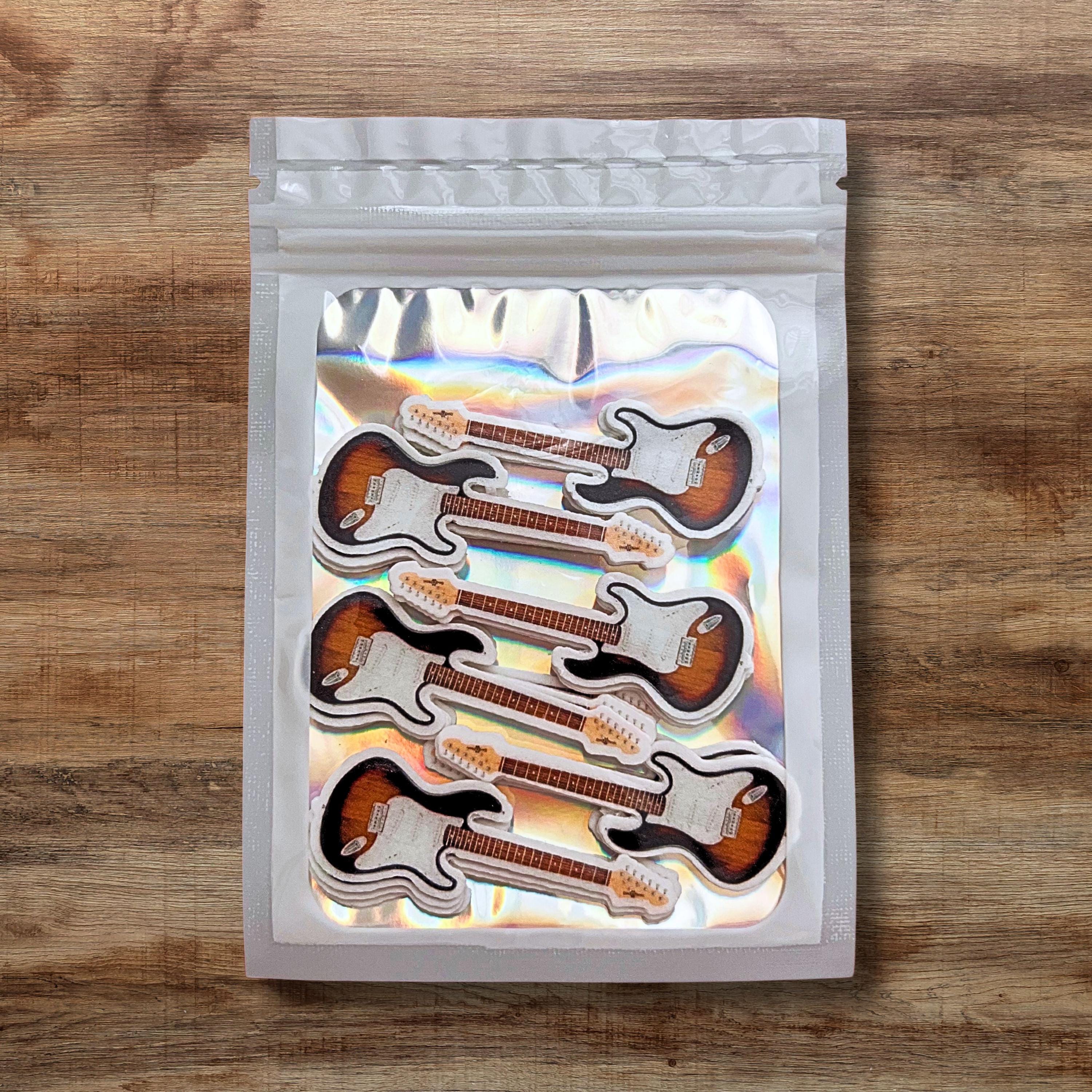 Electric Guitar Edible Cupcake Toppers - Rock Band Theme Cake ...