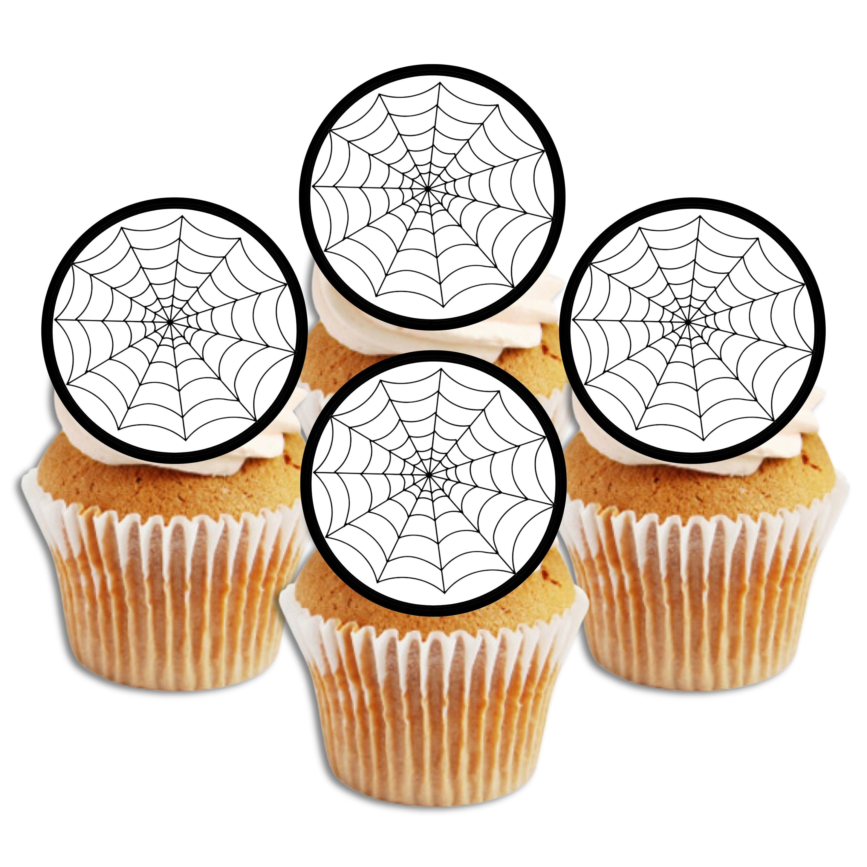 Halloween Spider Web Edible Cake Toppers - Spooky Wafer Card Cake ...