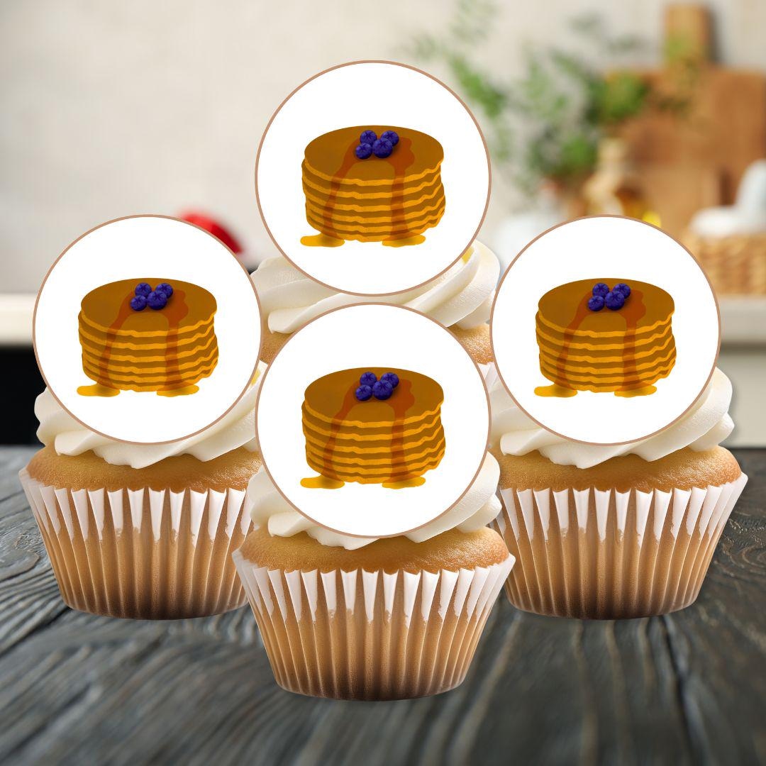 Pancakes Edible Cupcake Toppers - New York Theme Cake Decorations - Etsy