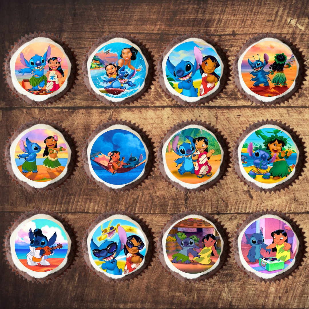 Lilo and Stitch Cupcake Toppers PRECUT Optional Edible Stitch Cake ...