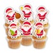 Cute Santa Cupcake Toppers - Edible Christmas Cake Decorations - Etsy