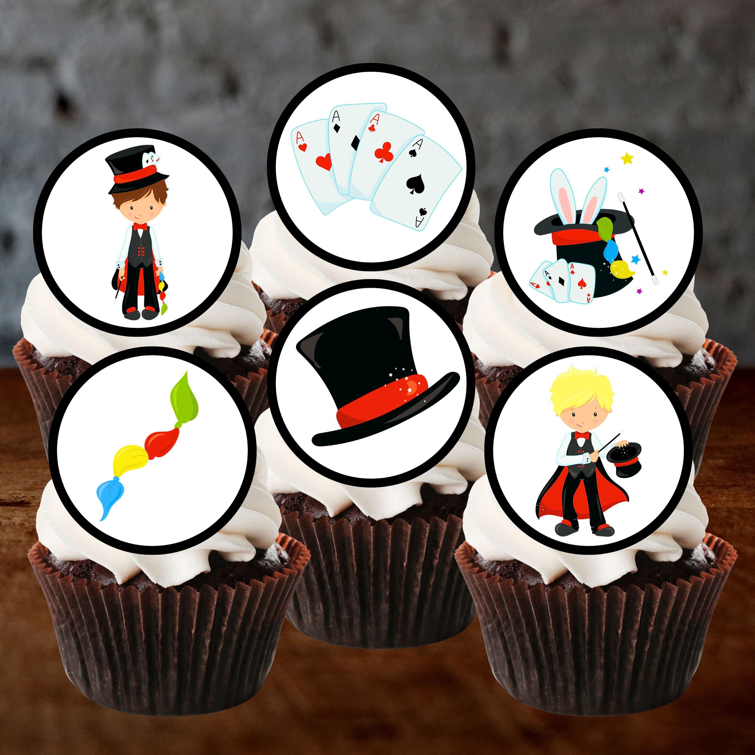 Magician Cupcake Toppers - Magical Theme Cookie + Decor Cake ...