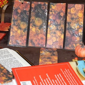 Autumn Floral Bookmarks: Original Art Prints (digital Download) - Etsy