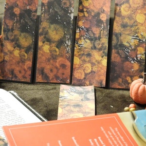 Autumn Floral Bookmarks: Original Art Prints (digital Download) - Etsy