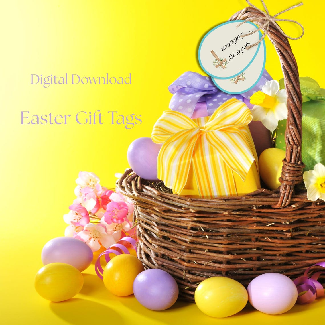 Religious Easter Gift Tags: 'god is My Savior' Quote (digital Download ...