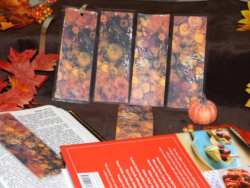 Autumn Floral Bookmarks: Original Art Prints (digital Download) - Etsy
