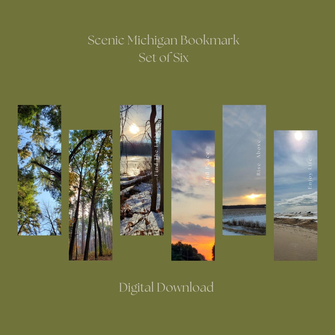 Scenic Michigan Bookmarks: Nature Photography Set (digital Download) - Etsy