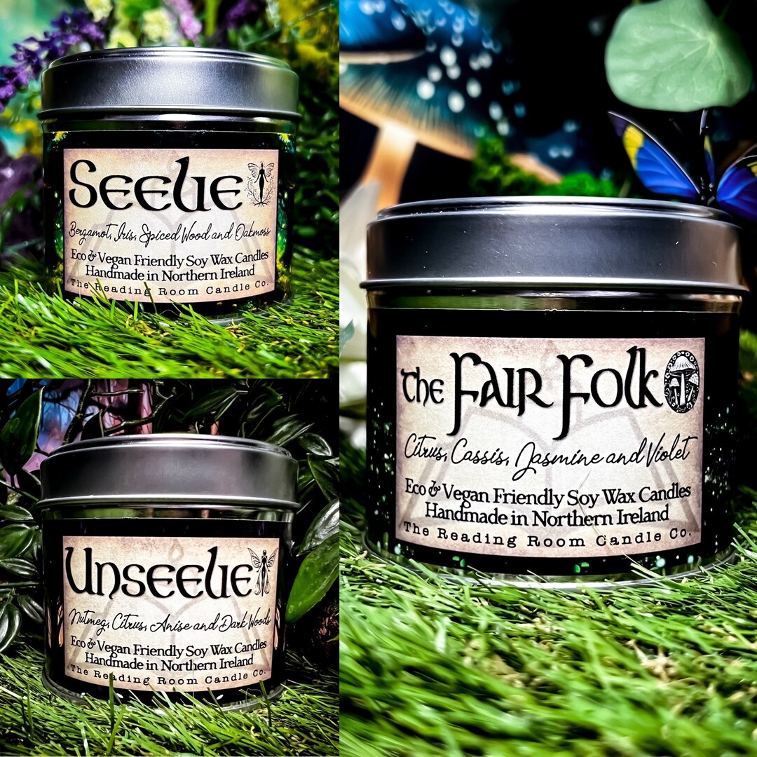 The Faerie Realms Trio Fae/fairy/fairytale Inspired-pure Soy Wax Candle-book Inspired Seelie ...
