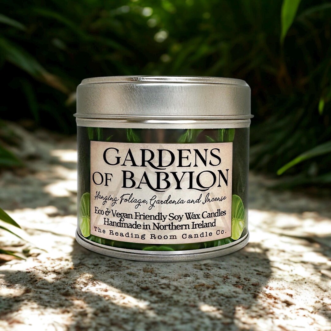 Gardens of Babylon Candle Tin | Ancient Wonders Soy Wax | Hanging ...