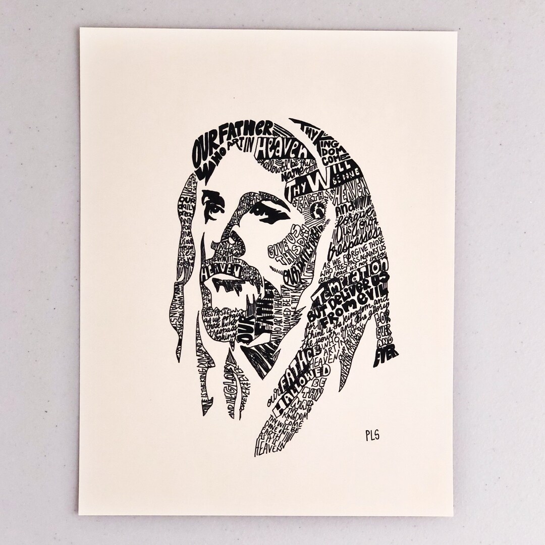 Jesus Christ, Lord's Prayer, Home Decor, Silhouette, Wall Art ...