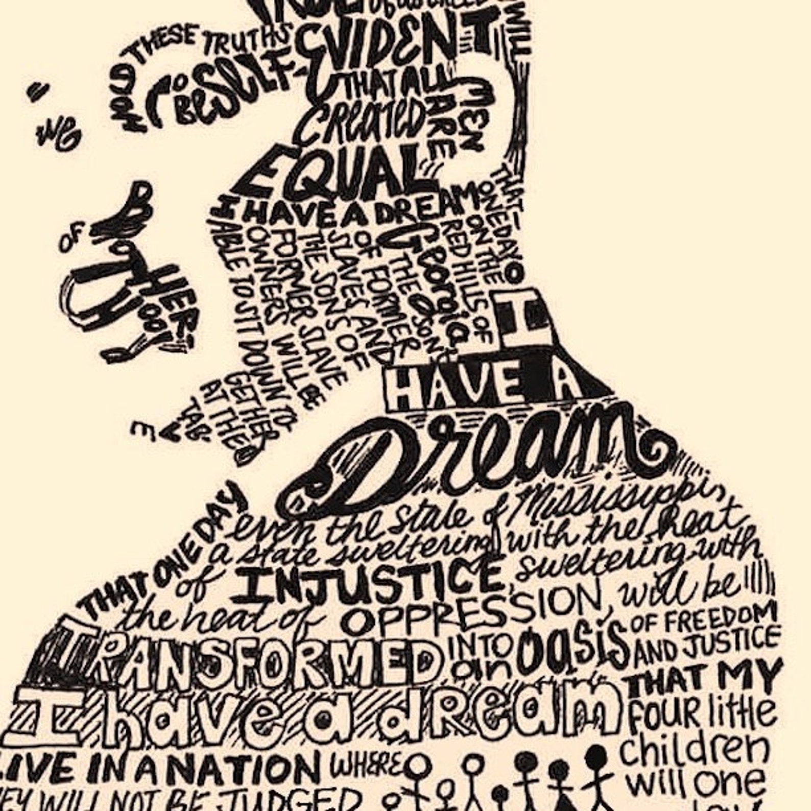 Martin Luther King Jr. Print, I Have a Dream Speech, Wall Decor ...