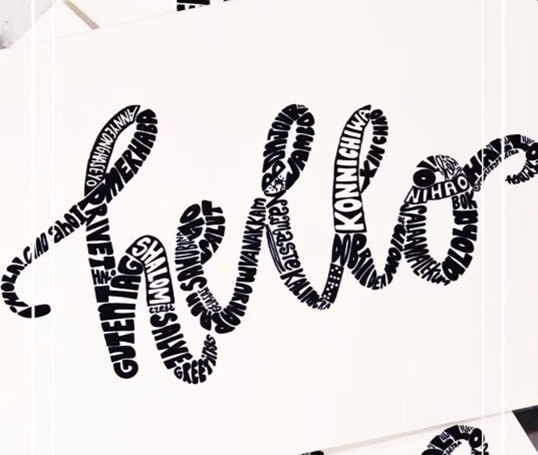 Hello Greeting Cards Multilingual Hello Card 10 Pack - Etsy