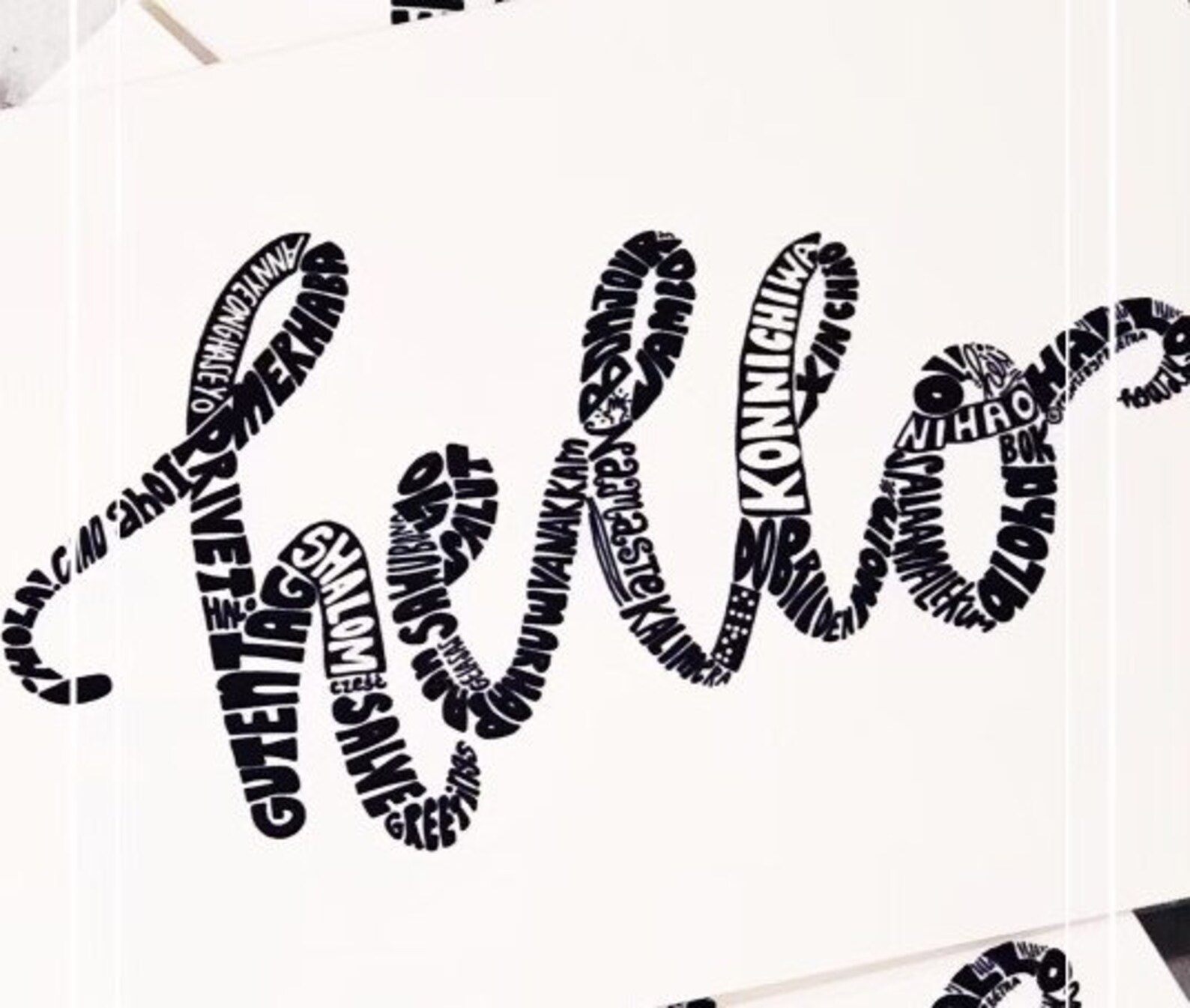 Hello Greeting Cards Multilingual Hello Card 10 Pack - Etsy