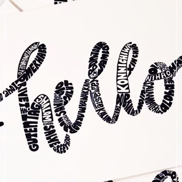 Hello Greeting Card - Etsy