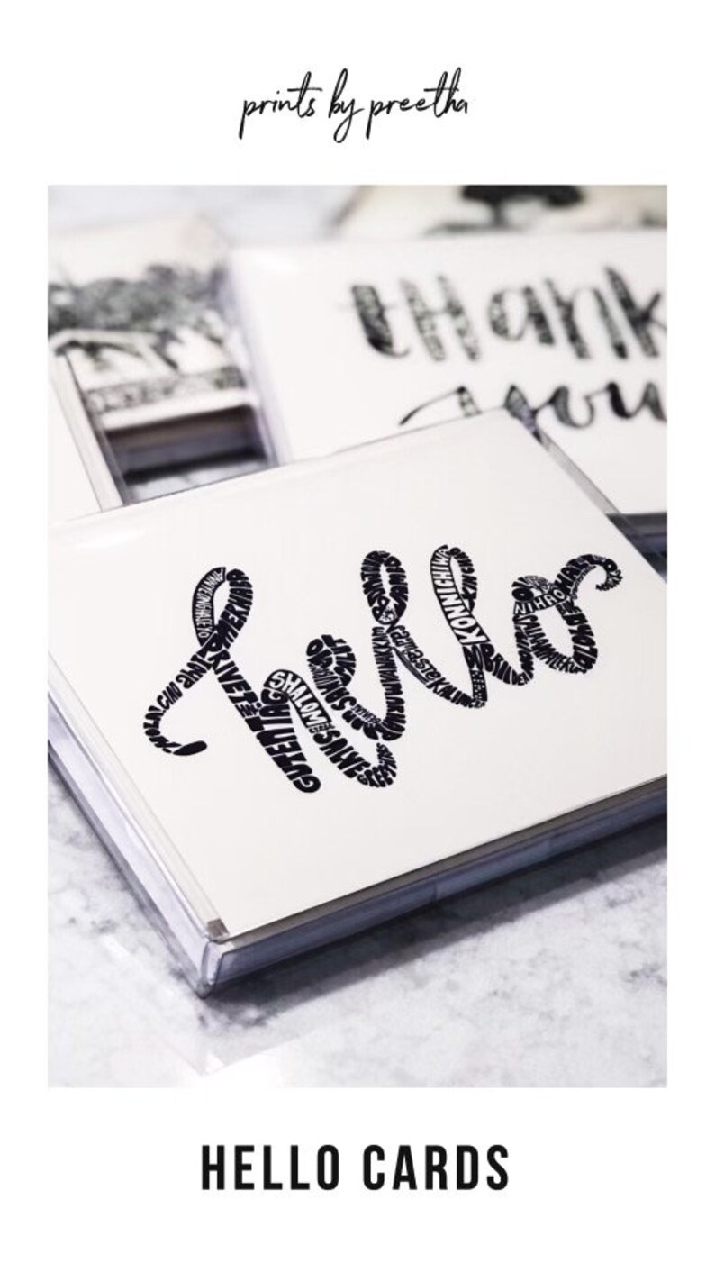 Hello Greeting Cards Multilingual Hello Card 10 Pack - Etsy