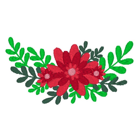 Christmas Wreath Embroidery Design File 4x4 inch hoop PES | Etsy