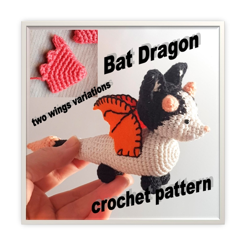 Bat Dragon Crochet PATTERN. Only PDF File! English Language. Easy ...