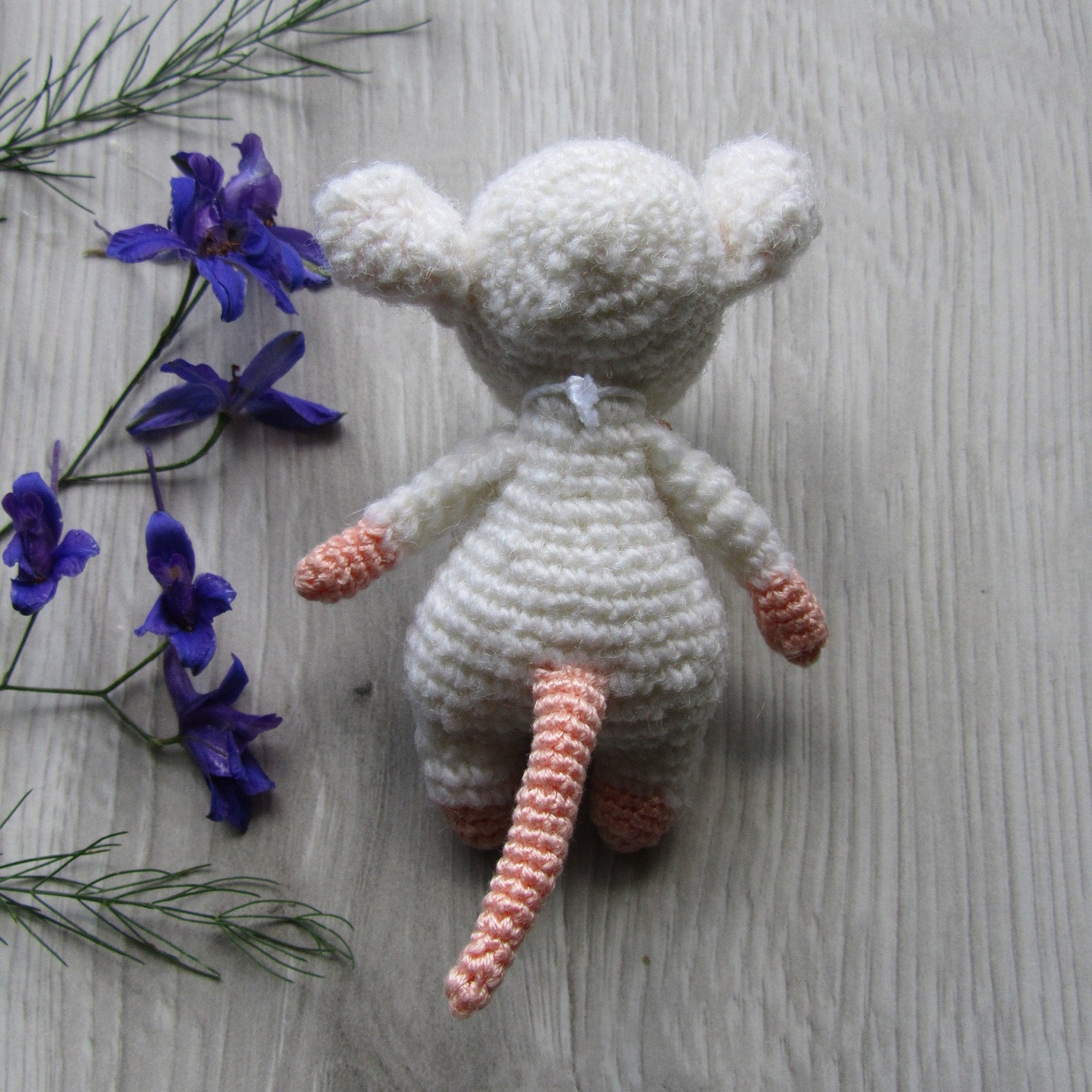 Tiny White Mouse. Cute Small Gift for Friends. Little Handmade | Etsy