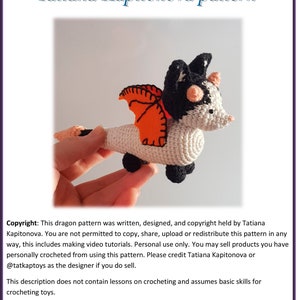 Bat Dragon Crochet PATTERN. Only PDF File! English Language. Easy ...