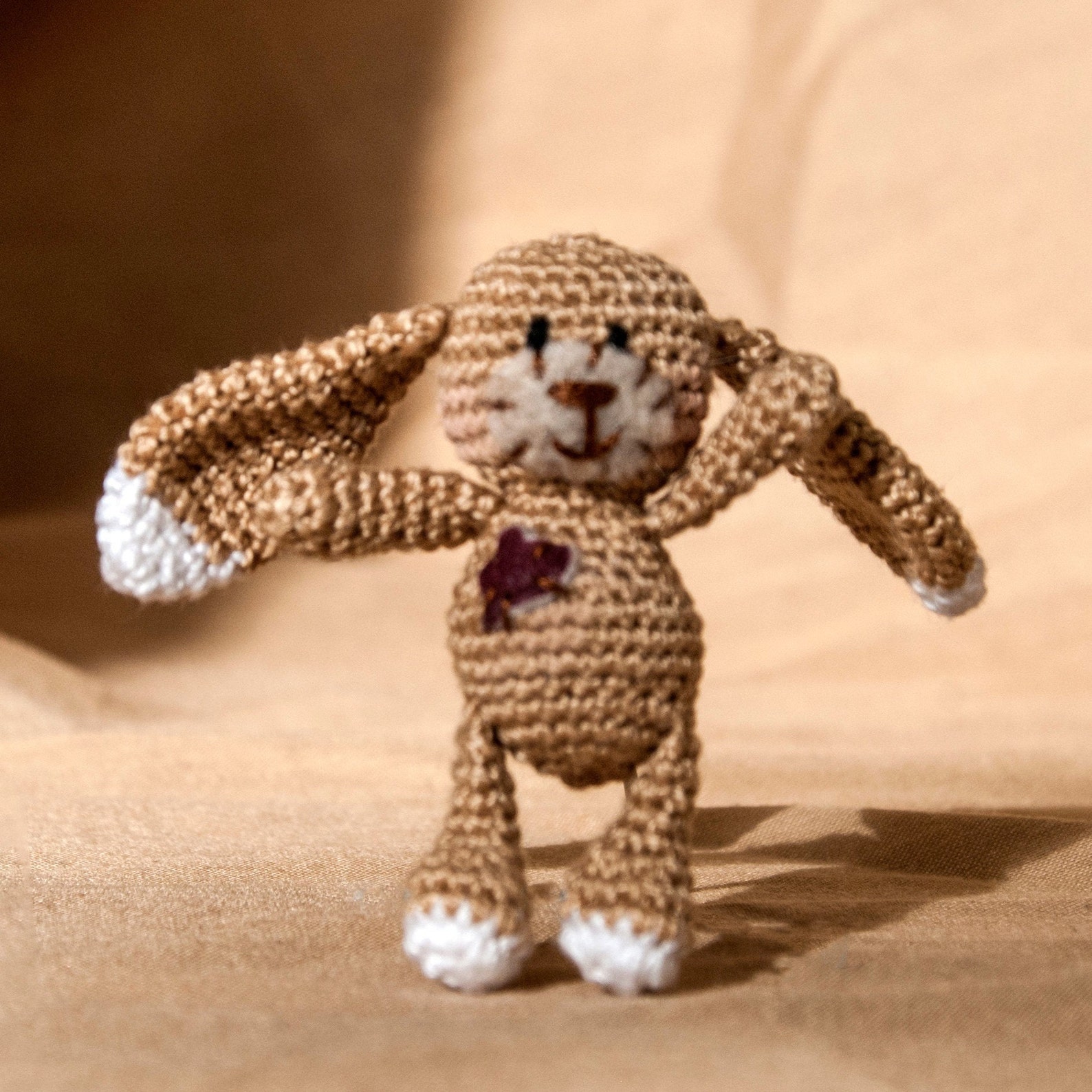 Rabbit toys. Tiny knit bunny is the best idea for small cute | Etsy