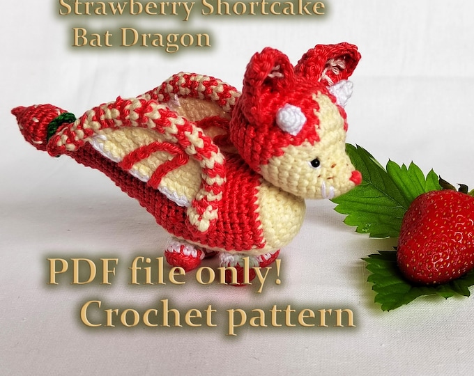 Strawberry Shortcake Bat Dragon Crochet PATTERN. Only PDF File! English ...