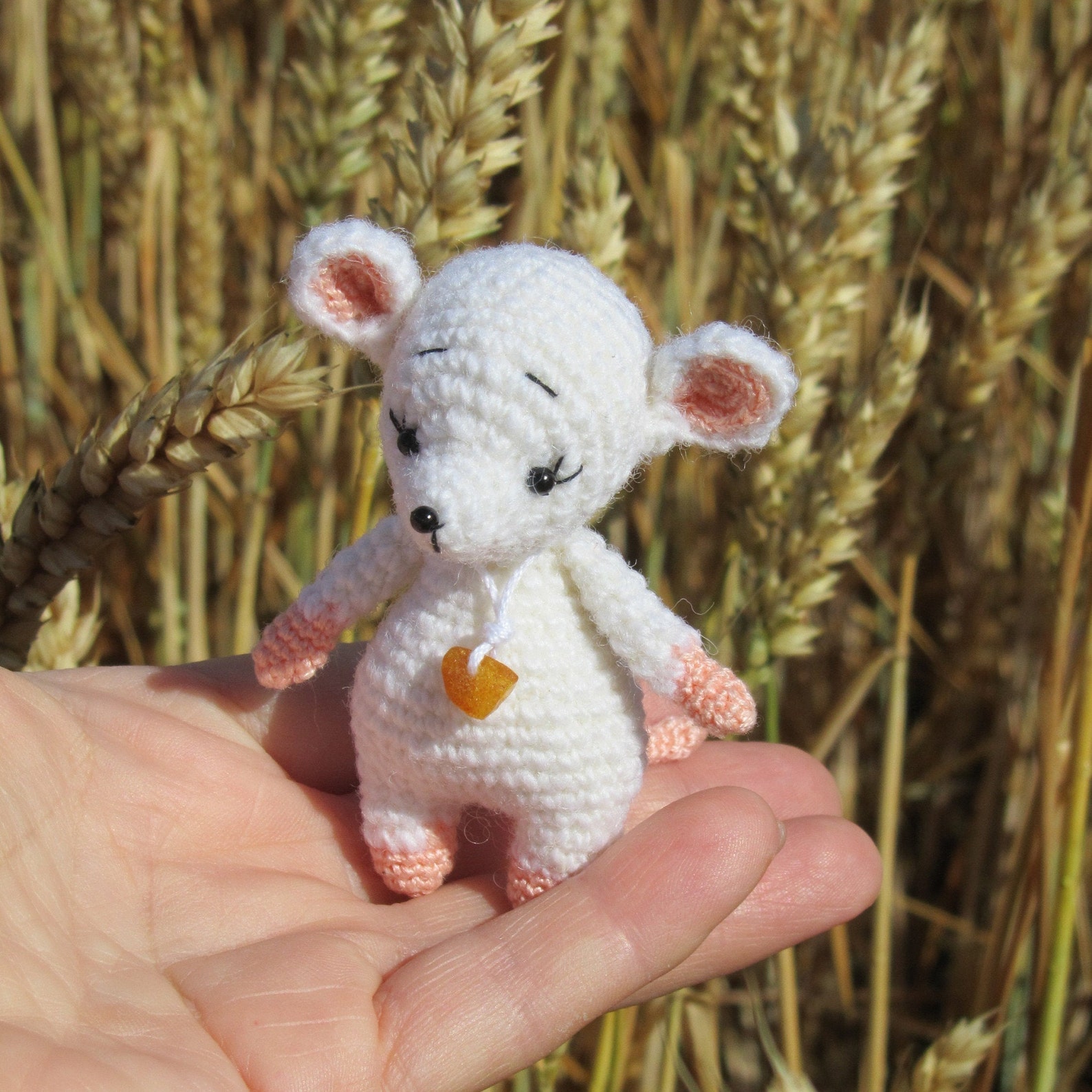 Tiny White Mouse. Cute Small Gift for Friends. Little Handmade | Etsy