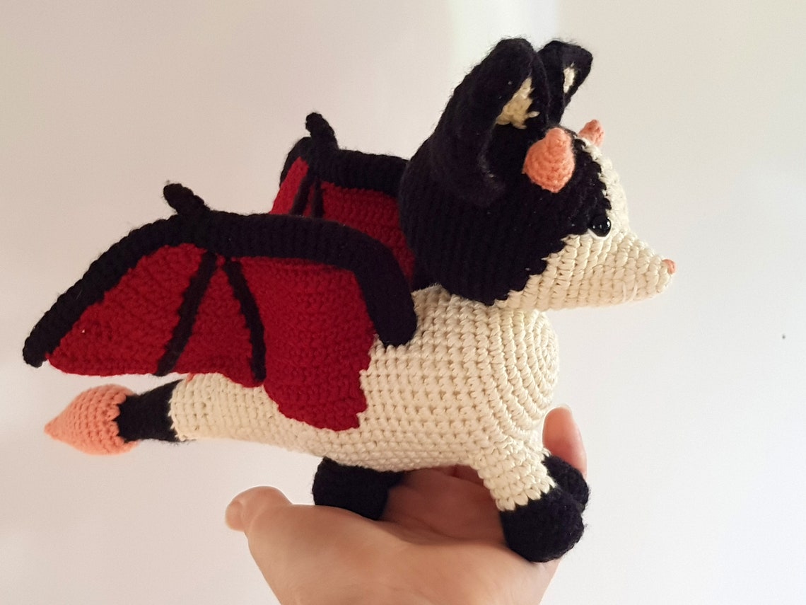 Bat Dragon Crochet PATTERN. Only PDF File English Language. | Etsy Canada