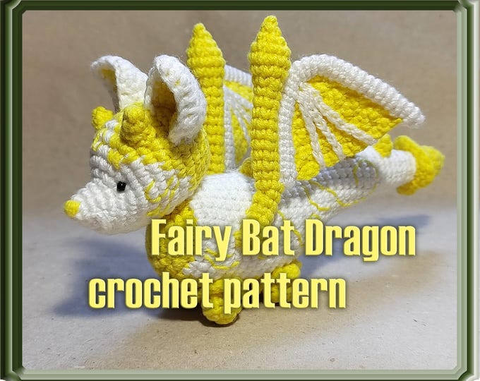 Fairy Bat Dragon Crochet PATTERN. Only PDF File! English Language. Easy ...