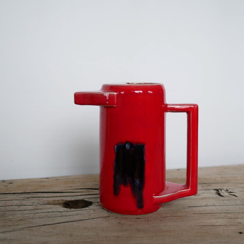 Red Ceramic Pitcher - Etsy