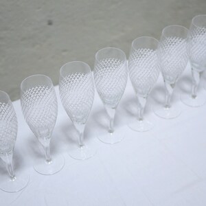 Set of 10 Vintage Crystal Champagne Flutes - Etsy