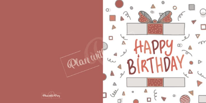 Printable Card | Happy Birthday Simple Card Design | Birthday Card ...