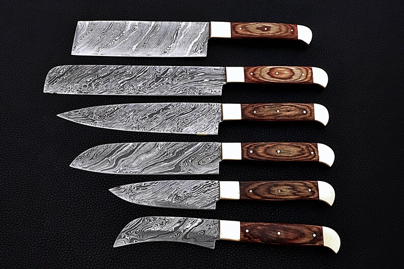 Hand Forged Chef's Knives Set Chef Knife Set Handmade - Etsy
