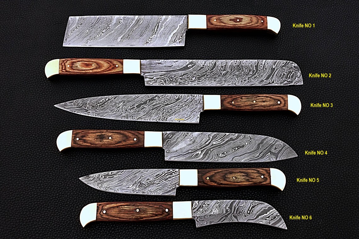 Hand Forged Chef's Knives Set Chef Knife Set Handmade - Etsy