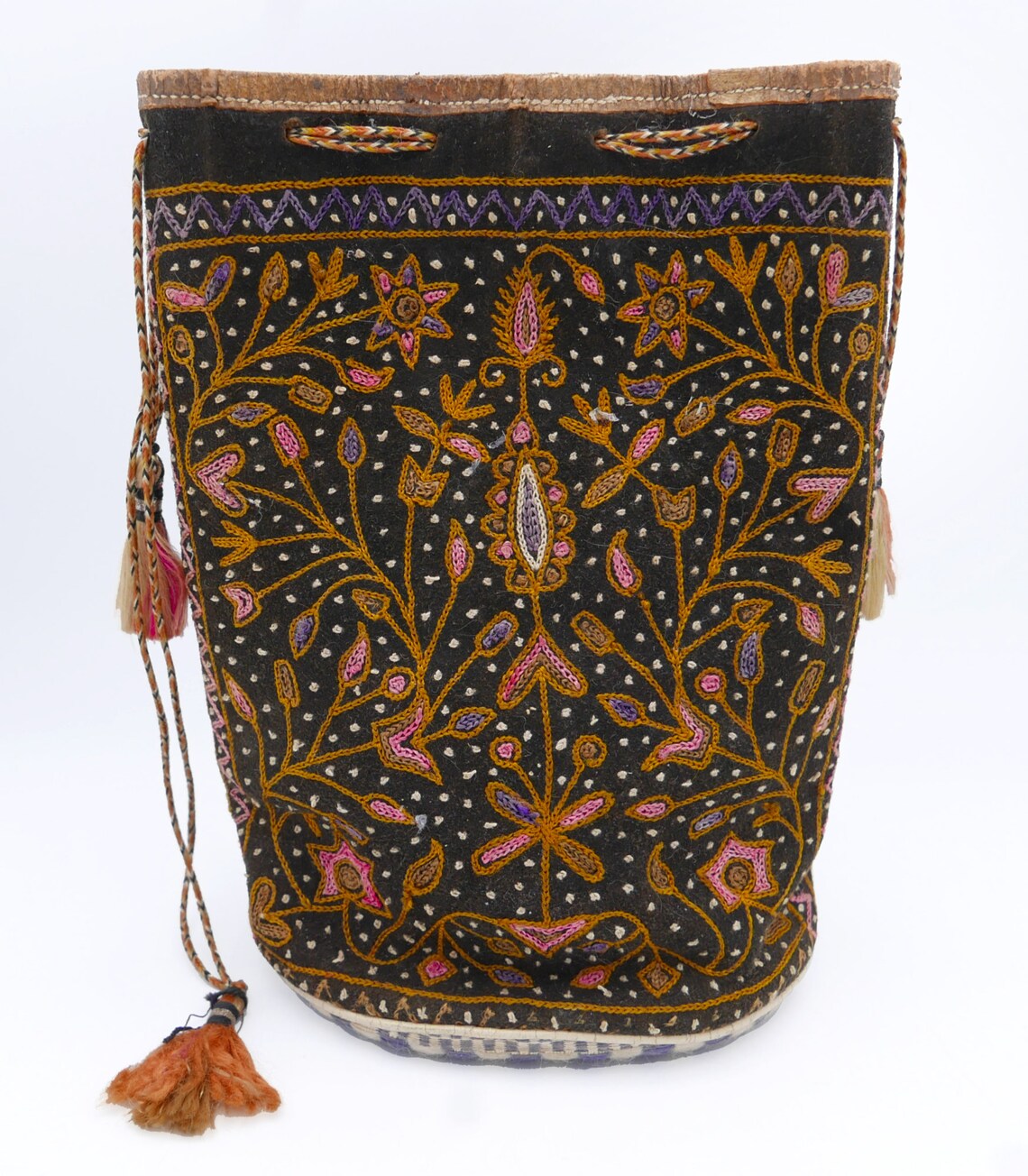 Antique Ornate Embroidered Barrel Purse India Hungarian - Etsy