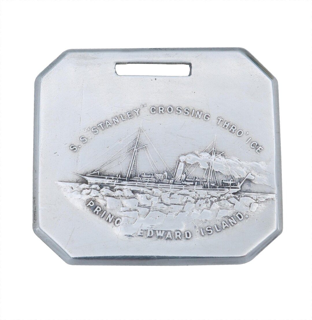 Antique SS Stanley Ice Breaker Ship Sterling Silver Watch Fob PEI - Etsy