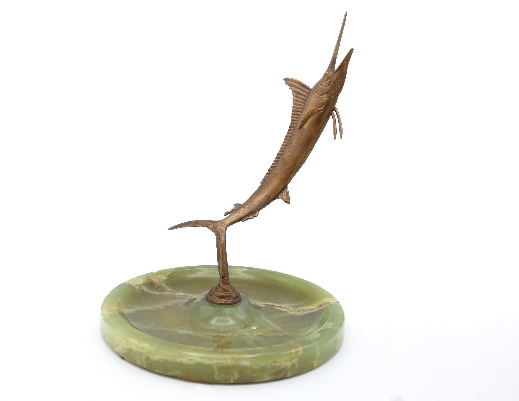 Vintage John F Hansen 1940s Bronze Marlin Fish Sculpture - Etsy