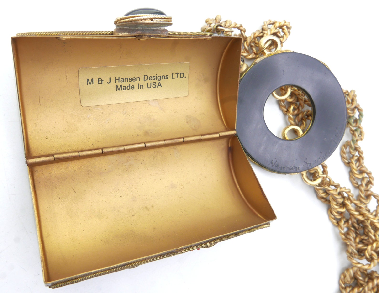 Unusual Vintage 90s Gold Chain Belt Coin Purse Beaded Artist | Etsy