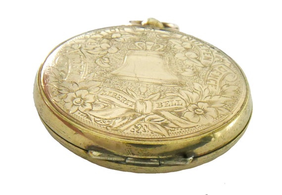 RARE Antique Centennial Liberty Bell Locket 1876 Phil… - Gem