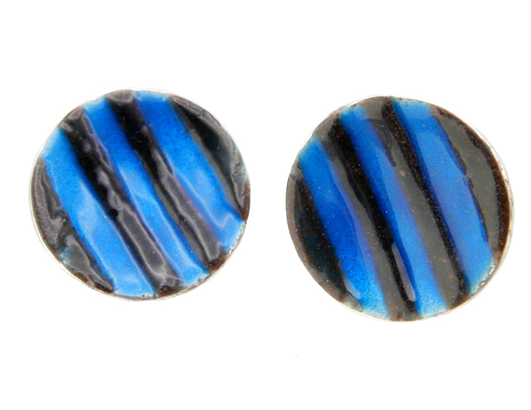 Rare Vintage Adda Husted Andersen Enamel Sterling Silver Striped ...
