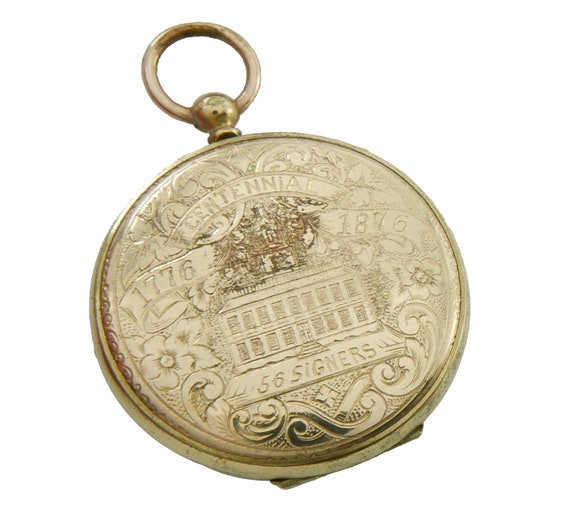 RARE Antique Centennial Liberty Bell Locket 1876 Phil… - Gem