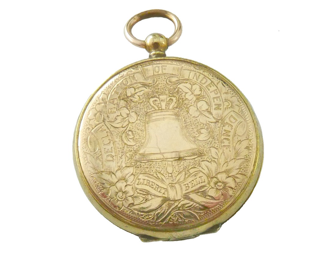 RARE Antique Centennial Liberty Bell Locket 1876 Philly Expo Gold ...