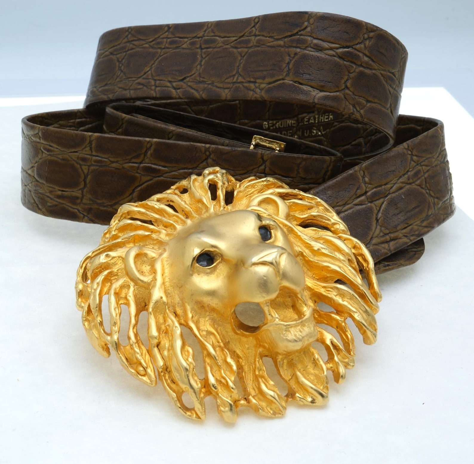 Vintage 1980s Roaring Lion Doreen Ryan Belt Buckle Gold Plated - Etsy