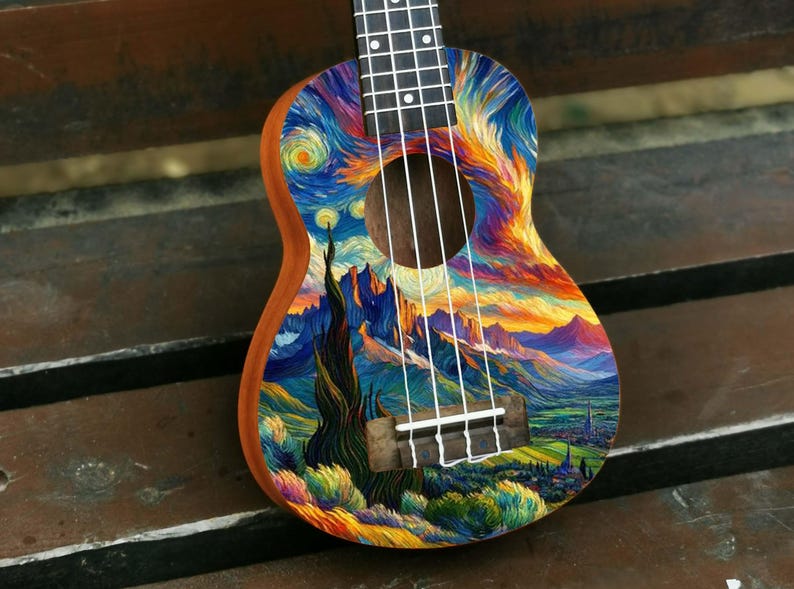 Beautiful Illustrations-handmade Custom Ukulele - Etsy