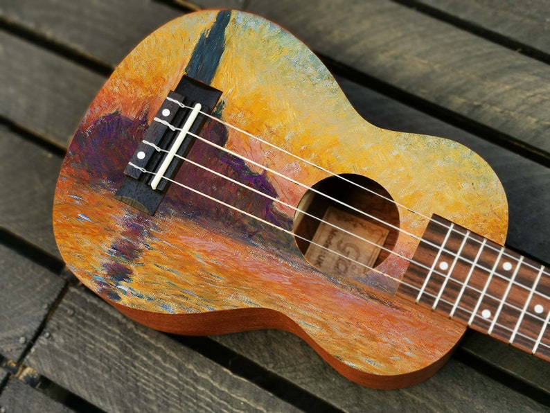 Claude Monet-illustrated Handmade Custom Ukulele - Etsy