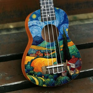 Art-illustrated Handmade Custom Ukulele - Etsy