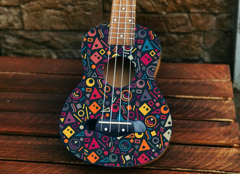 Geometrical Shapes- Illustrated Handmade Custom Ukulele - Etsy