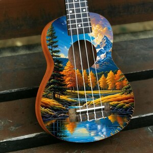 Beautiful Illustrations-handmade Custom Ukulele - Etsy