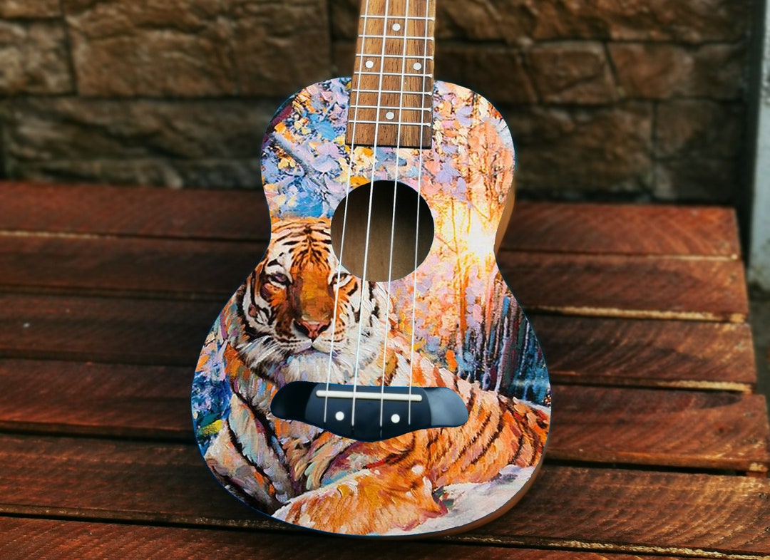 Bengal Tiger - Illustrated Handmade Custom Ukulele - Etsy