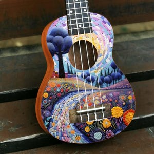 Beautiful Illustrations-handmade Custom Ukulele - Etsy